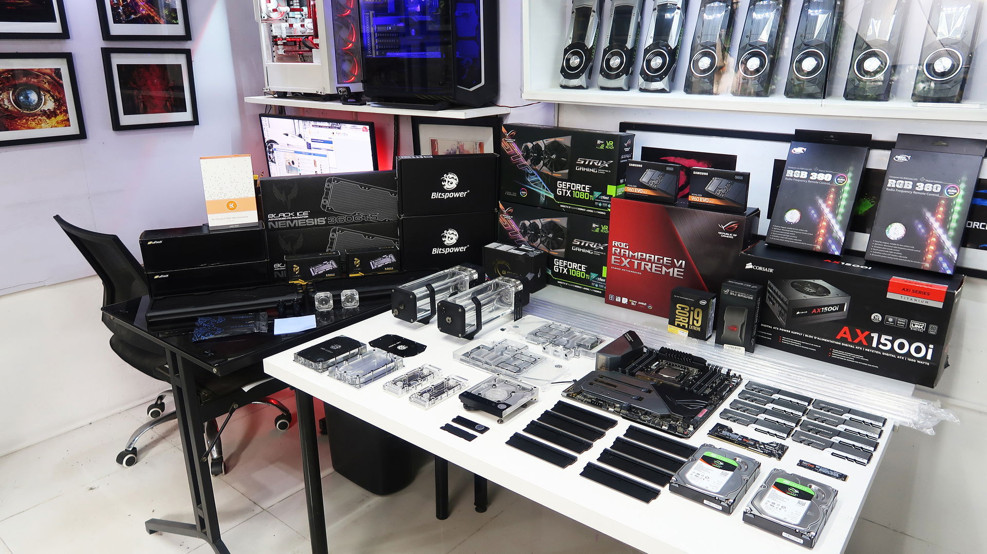 Custom Pc Build #47 "Project ROG" Lian Li DK-05X Desk Build Asus ...