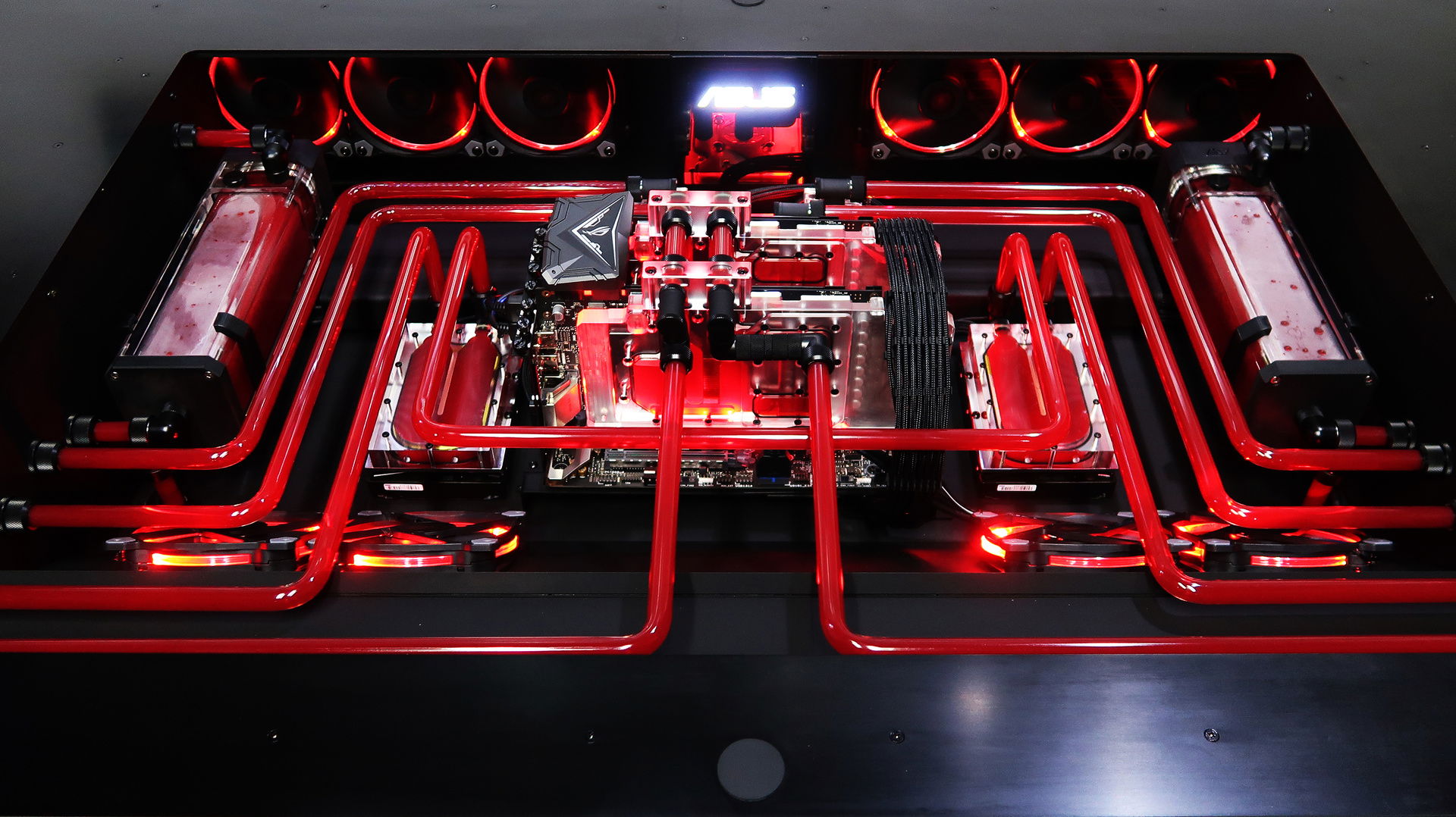 Custom Pc Build #47 "Project ROG" Lian Li DK-05X Desk Build Asus ...