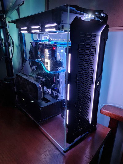"COSK" - a wooden PC desk with a computer inside » builds.gg