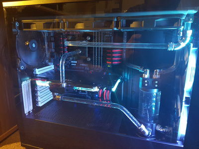 "COSK" - a wooden PC desk with a computer inside » builds.gg